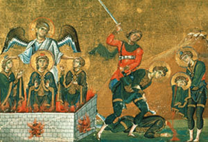 Prorok Daniel a tři mládenci: Ananiáš, Azariáš a Misail